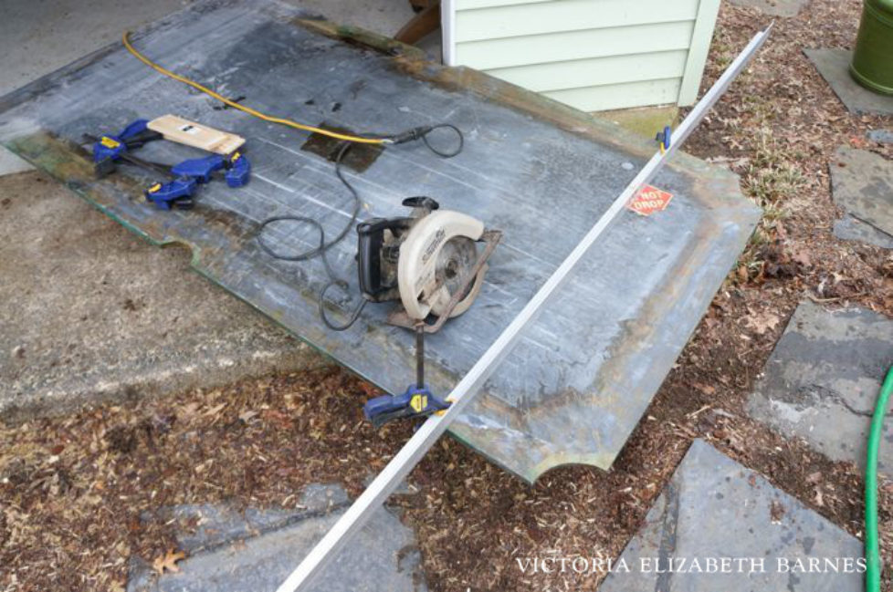 Free pool table = DIY slate countertops. *video* - VICTORIA ELIZABETH ...